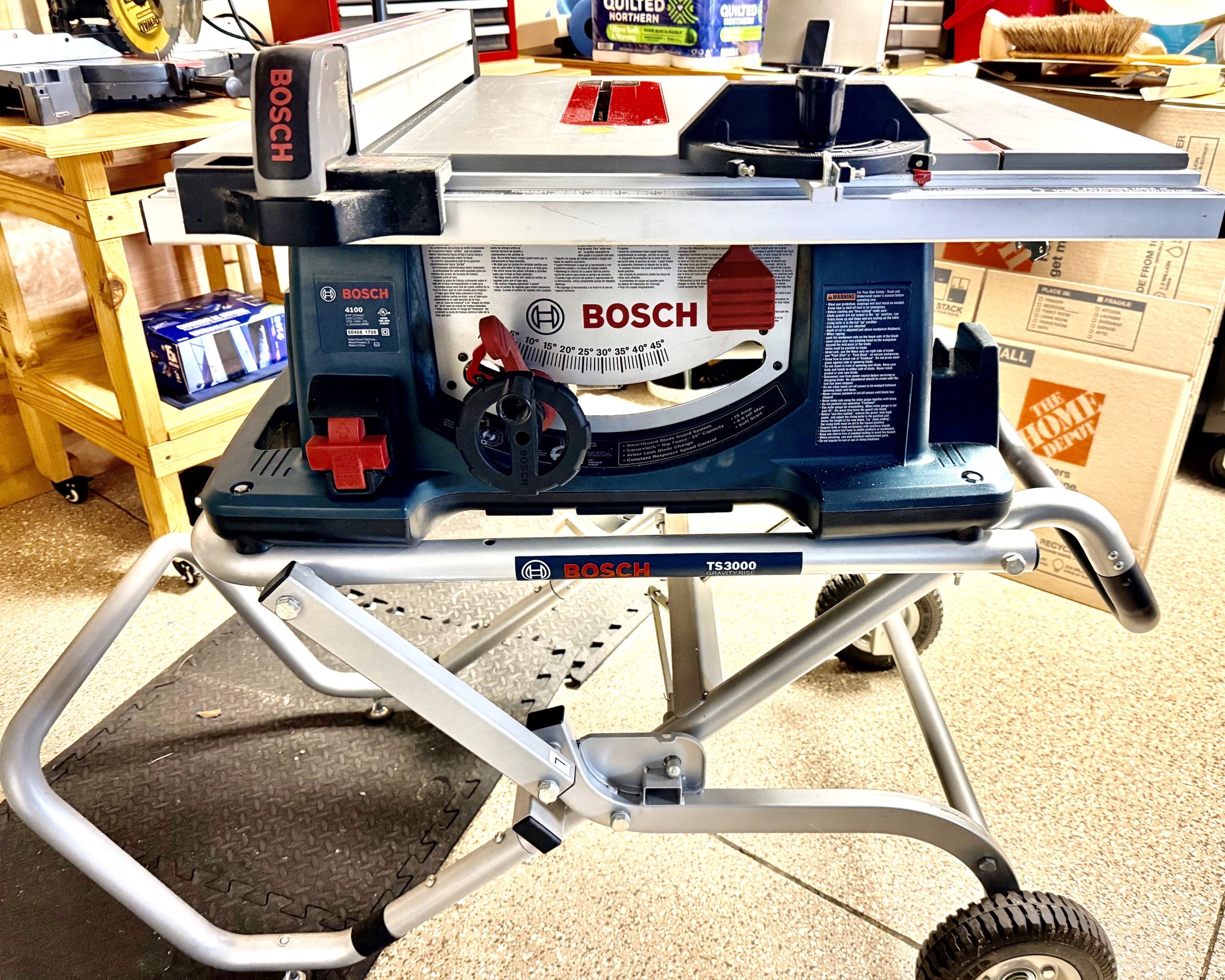 Bosch 4100-09 Table Saw with TS3000 Gravity-Rise Wheeled Stand | Talk ...